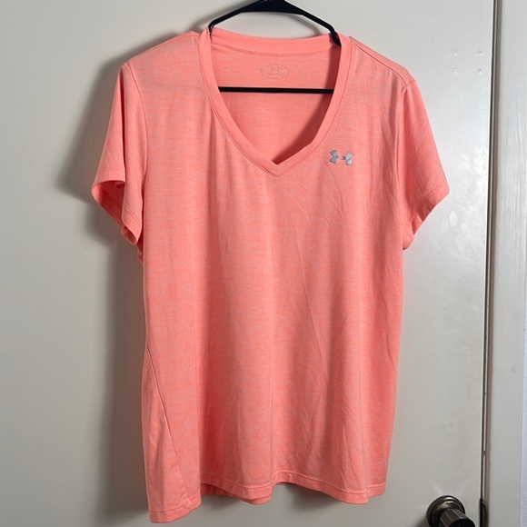 Under Armour | Tops | Neon Orange Under Armor Workout Shirt | Poshmark